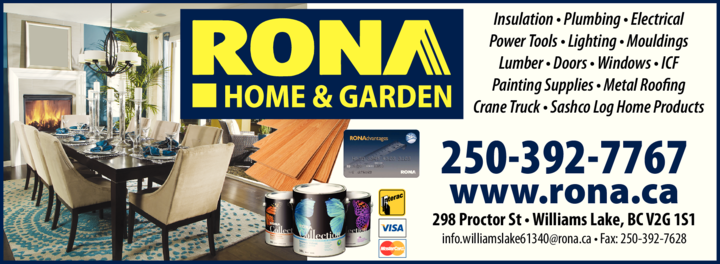 Rona Home Centre - Williams Lake, BC | British Columbia Local
